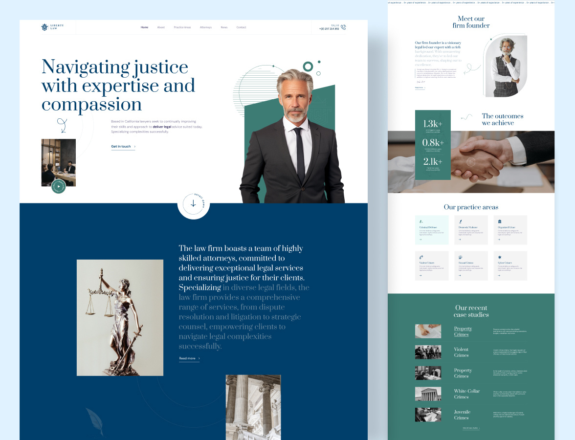 Modern Law Firm Home Page - LIBERTYLAW - Webflow Template by MD.FAISAL ...