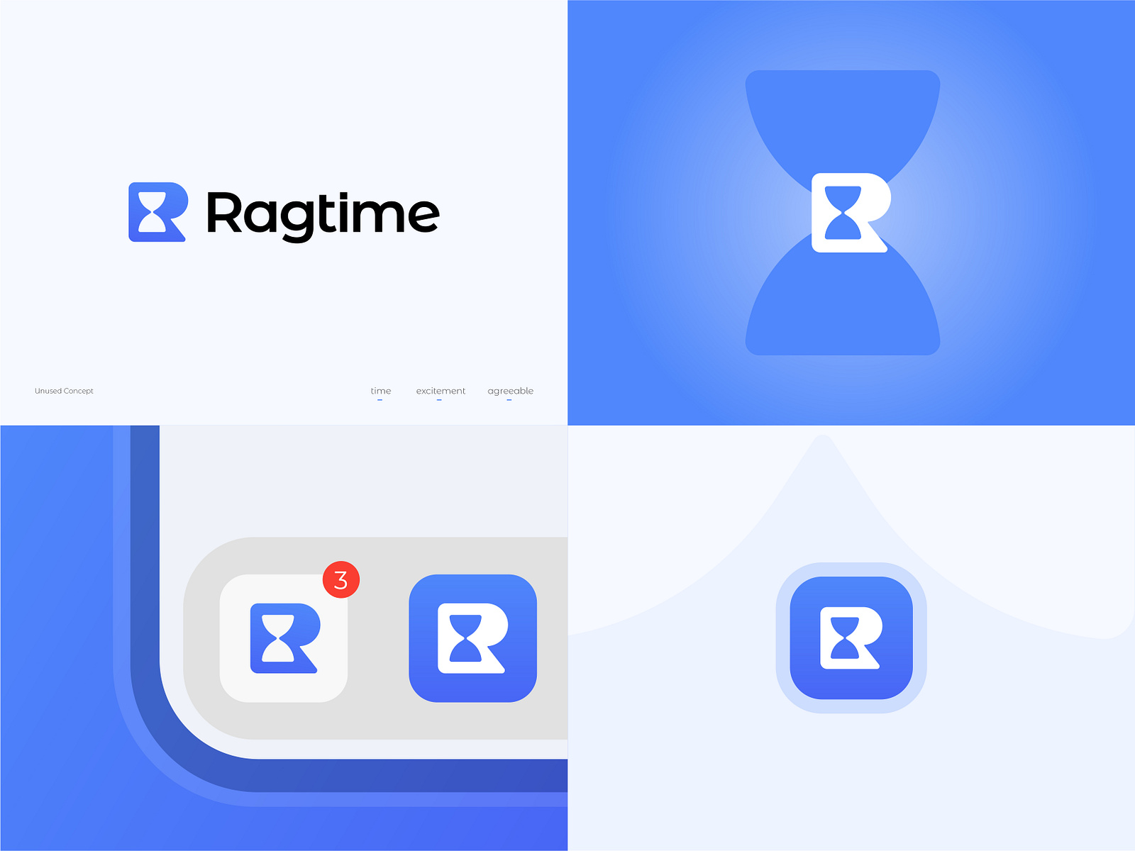 letter R negative space logo design by MD Mahfuj on Dribbble