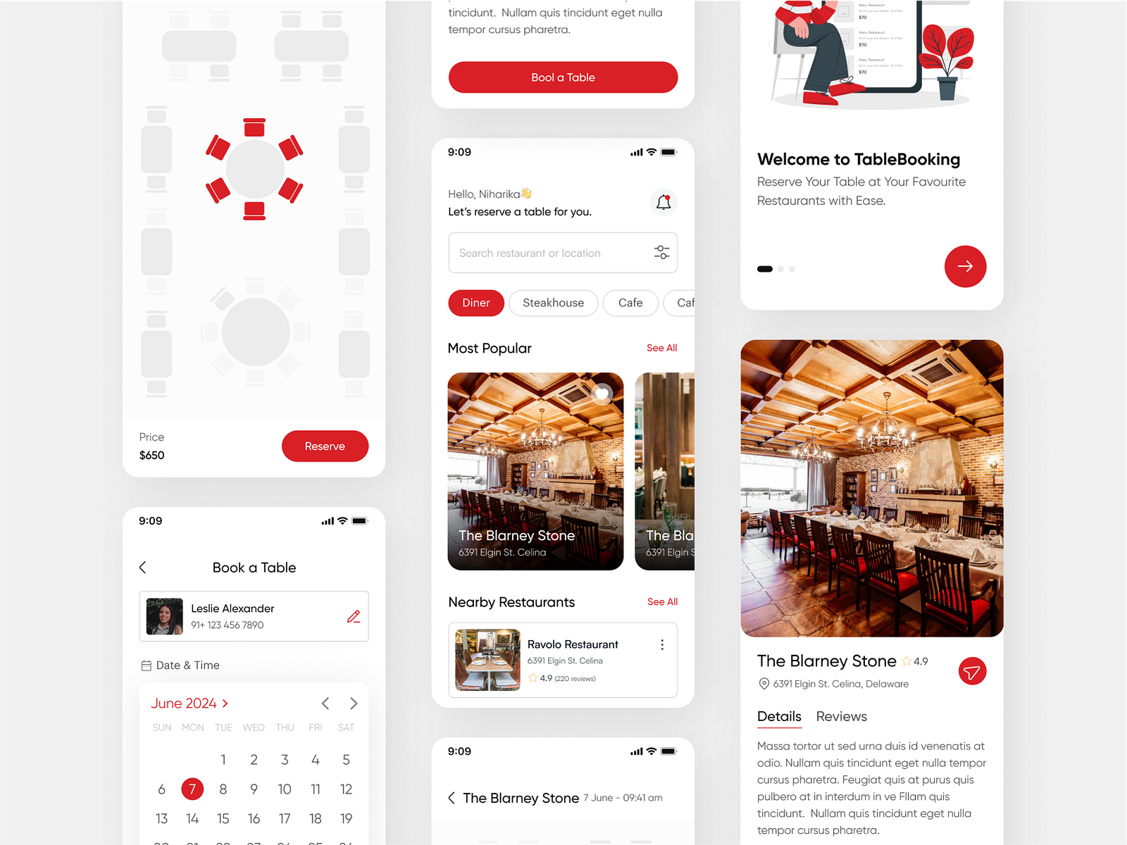 Booking Restaurant Tables Mobile App by Kumkum Kumari on Dribbble