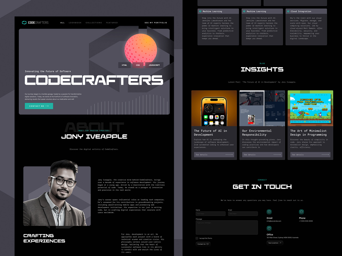 Developer Portfolio Landing Page by Ibnu SW for SLAB Design Studio on ...