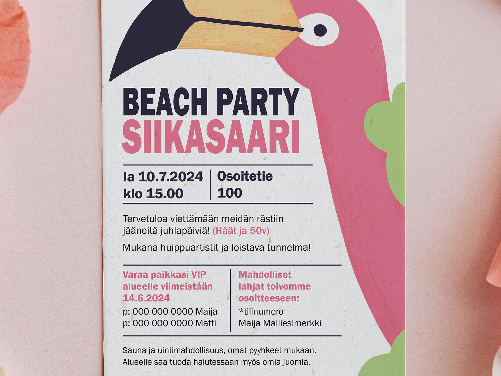Invitation Card Design by Karoliina Parkko on Dribbble