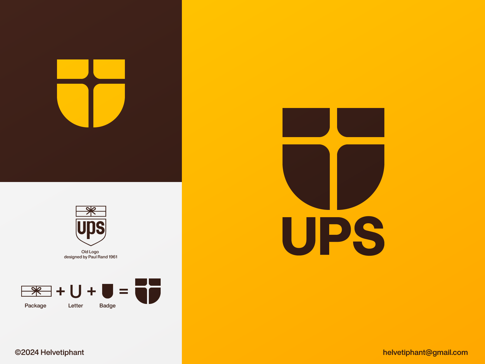 UPS - logo redesign proposal by Helvetiphant™ on Dribbble