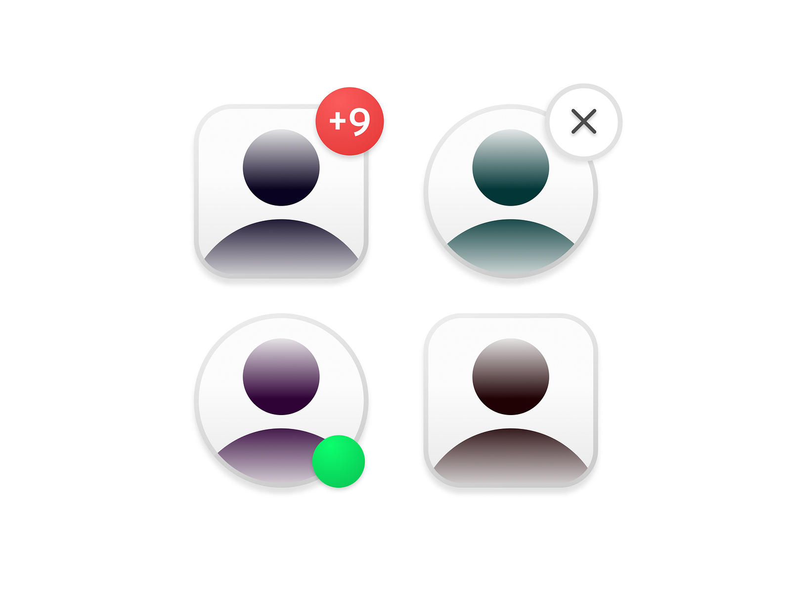 Default avatars UI by Brylle Clarido on Dribbble Default avatars UI by Brylle Clarido on Dribbble