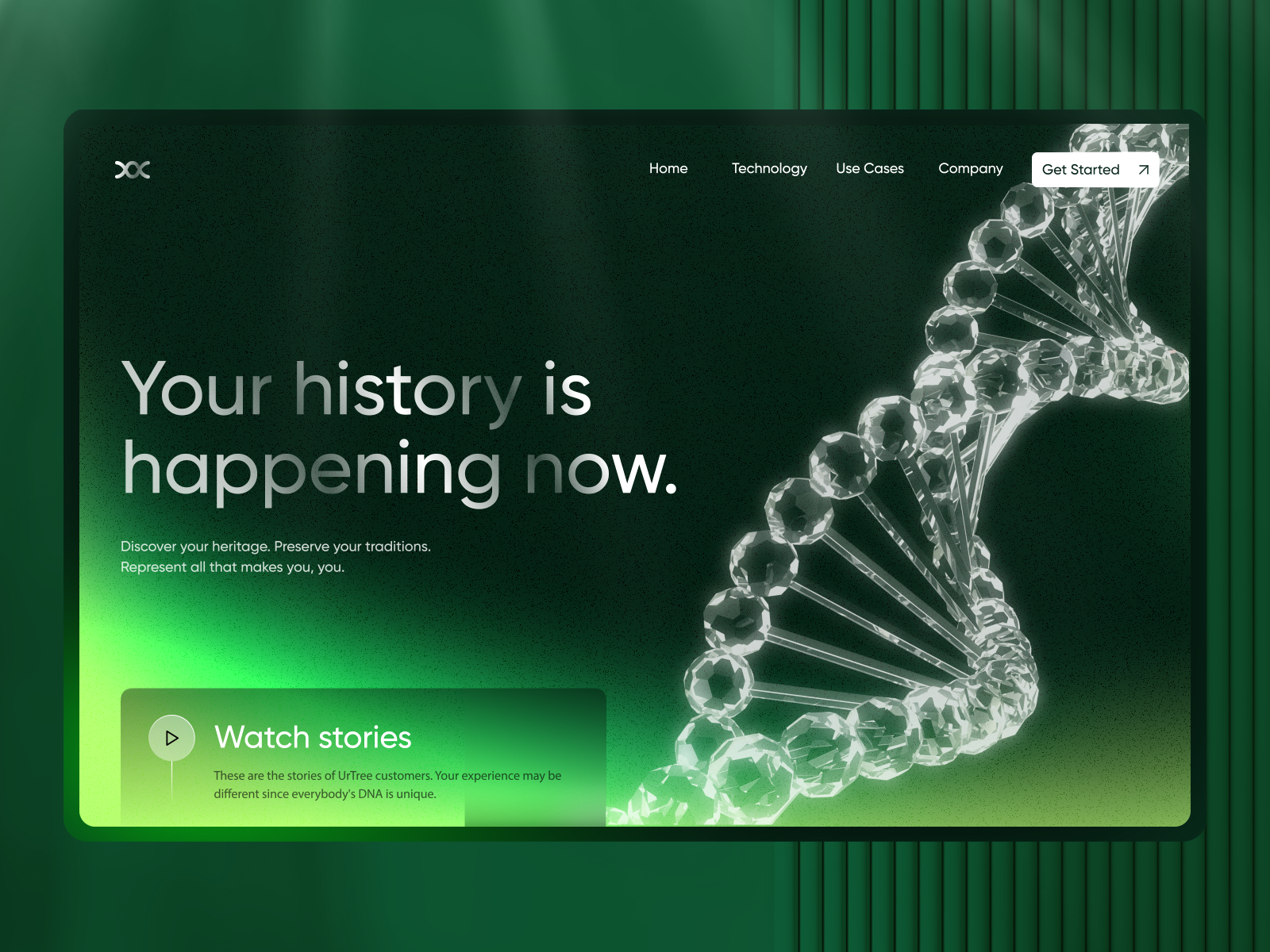 UrTree - DNA website landing page by Ayoub kada on Dribbble
