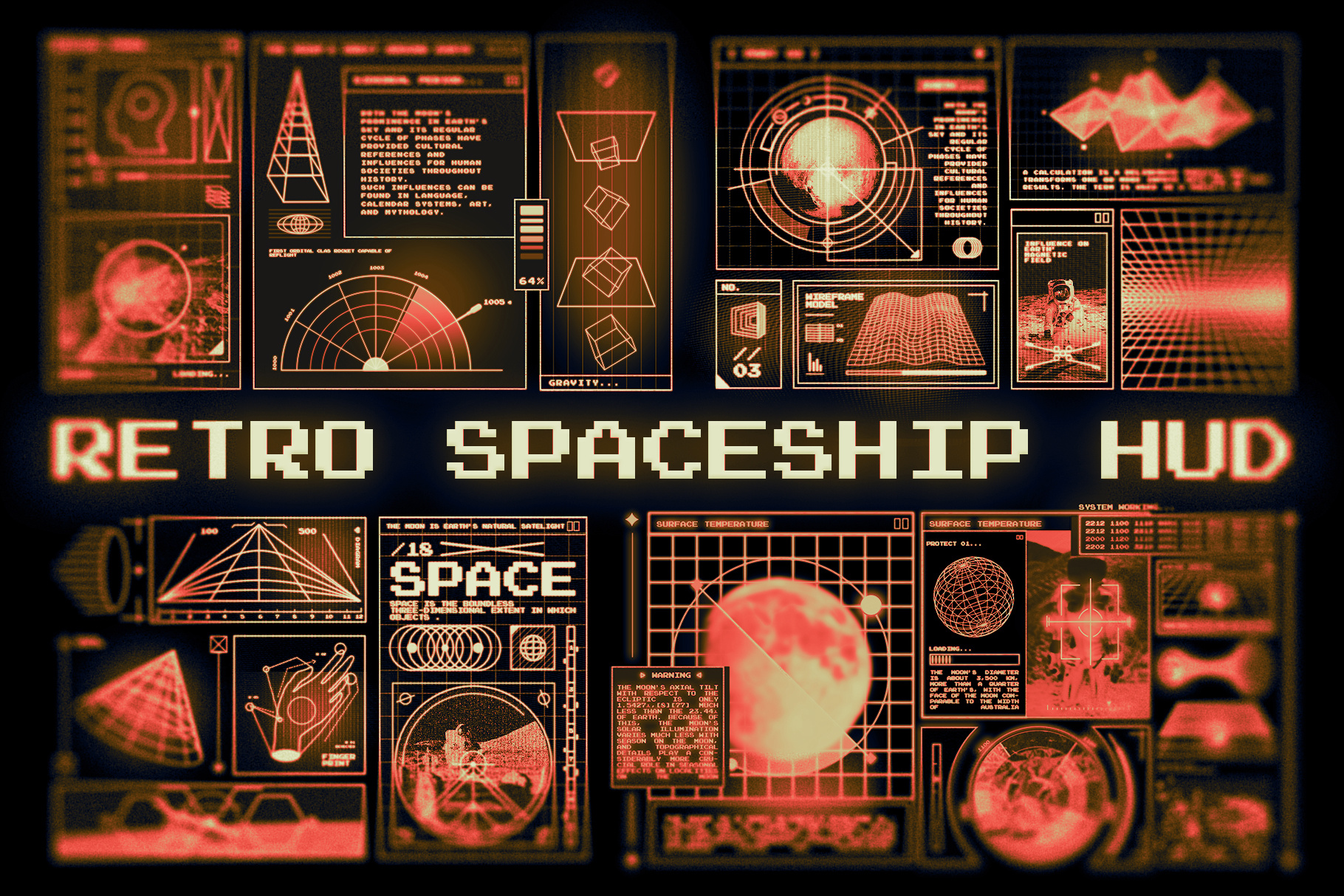 Retro Spaceship HUD by Pixflow on Dribbble