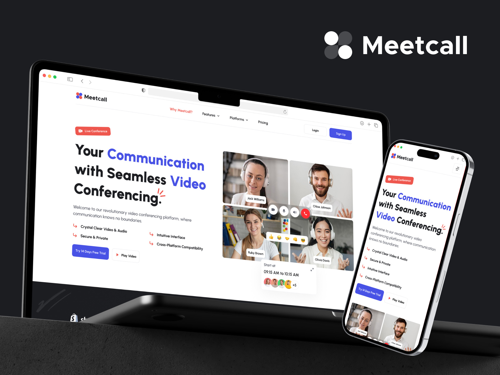 Meeting Landing Page Design designs, themes, templates and downloadable ...