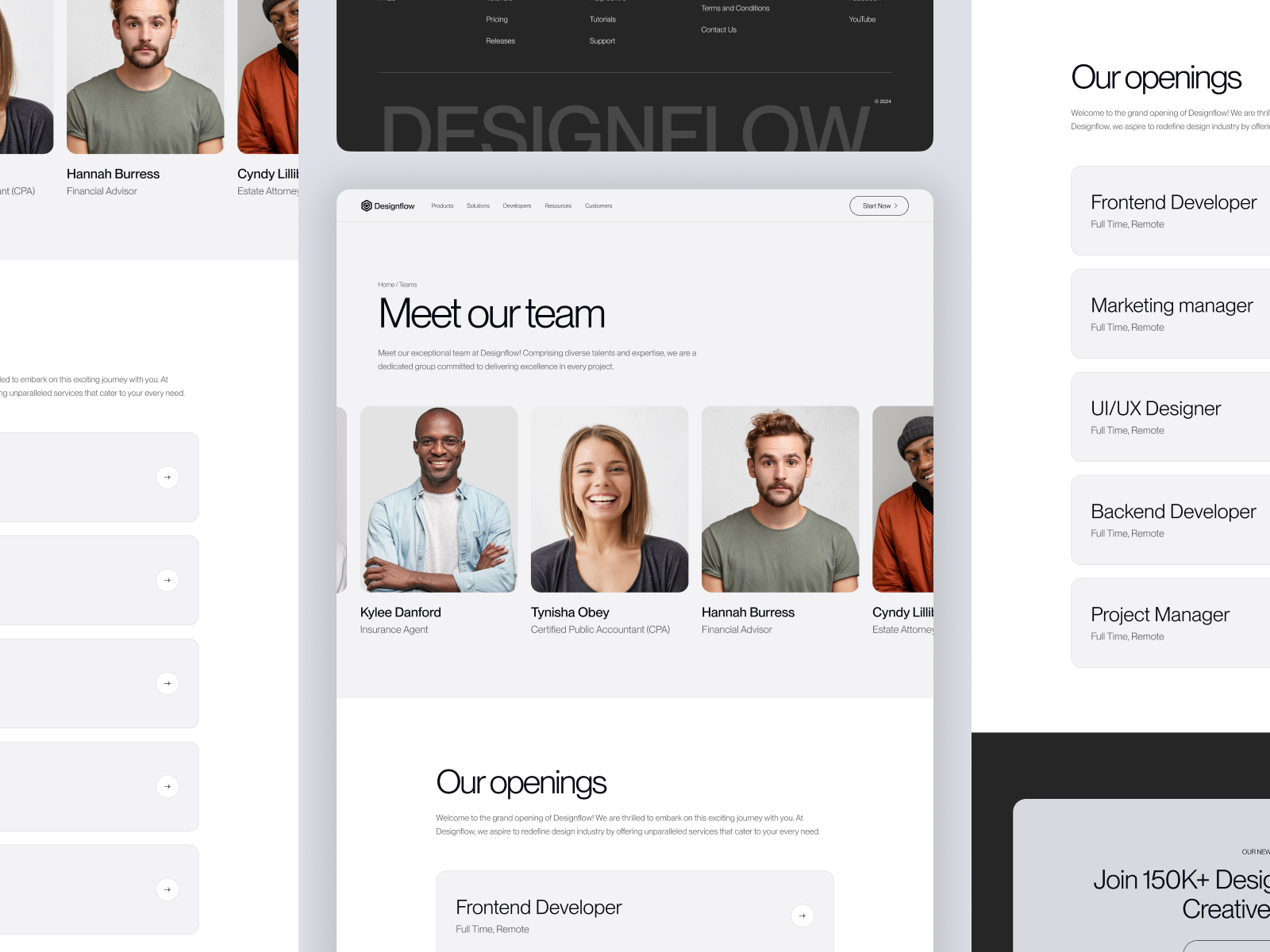 Designflow Website: Team's Page Design by Makora Studio on Dribbble