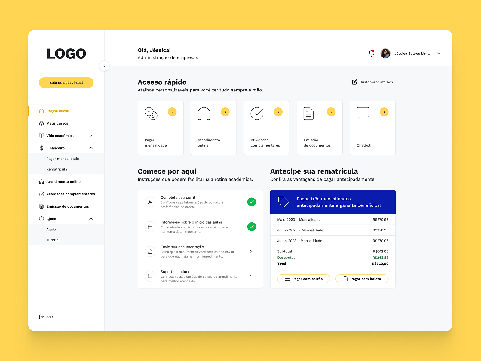 Education | Student platform by Aleksei Salles on Dribbble