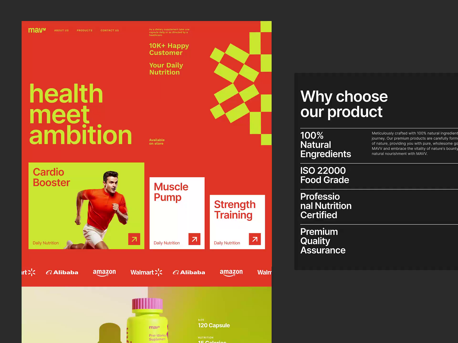 Mavv Supplements - Landing Page Website by SlabPixel Designer for ...