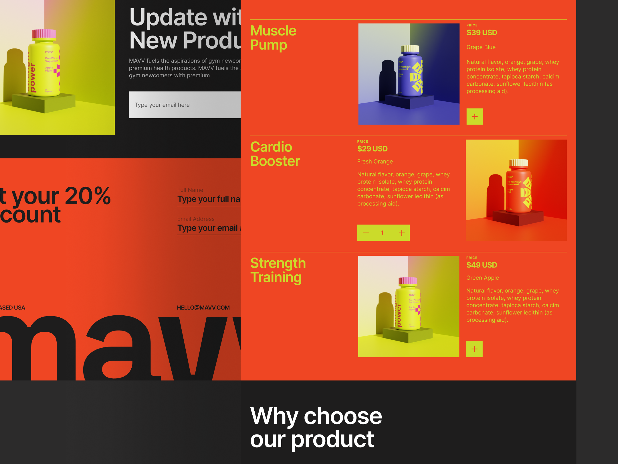 Mavv Supplements - Landing Page Website by SlabPixel Designer for ...