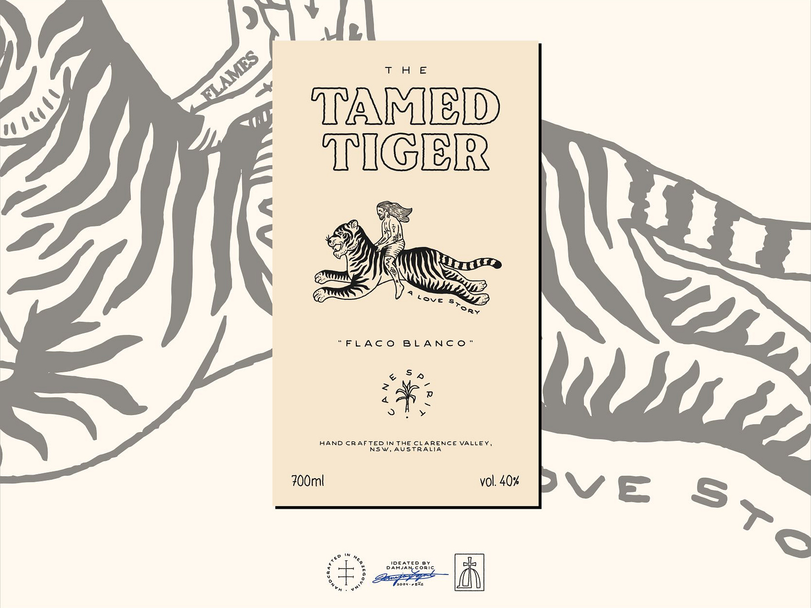 The Tamed Tiger Front Label Design by Coric Design on Dribbble