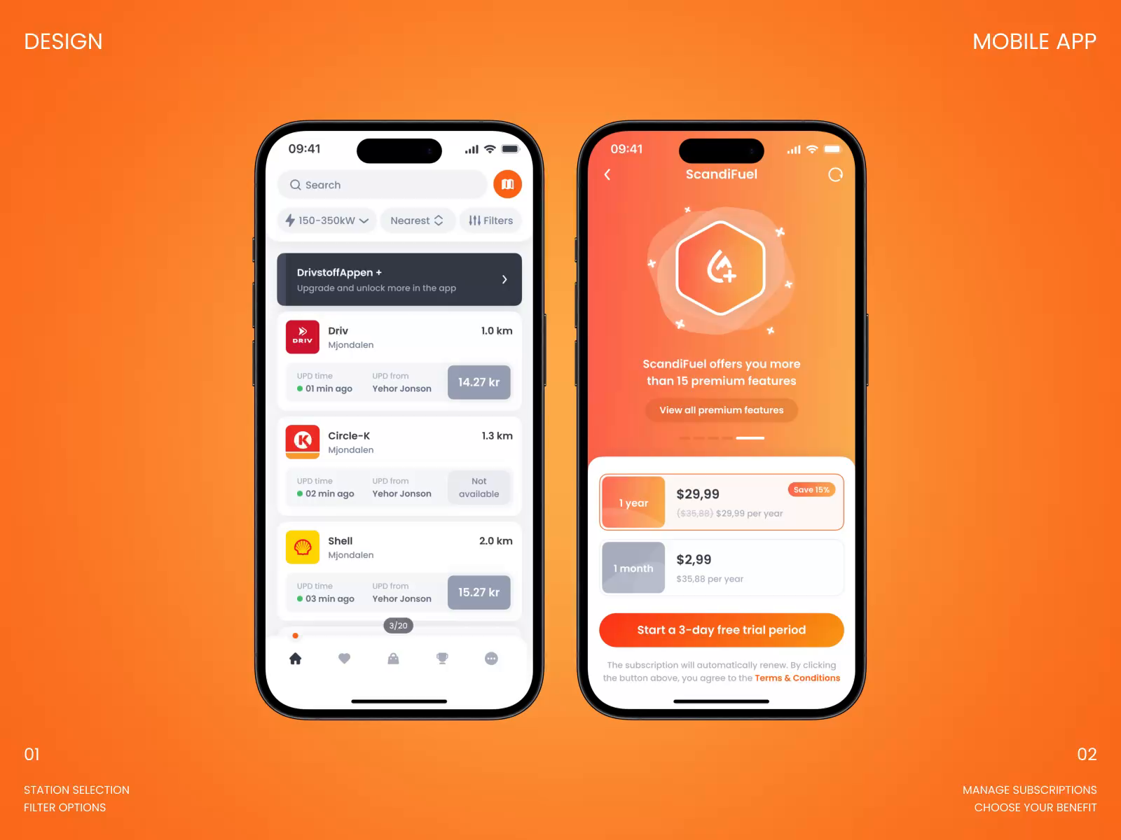 Mobile App for Tracking Fuel Prices by Kiril Vazhinskiy for Equal on Dribbble