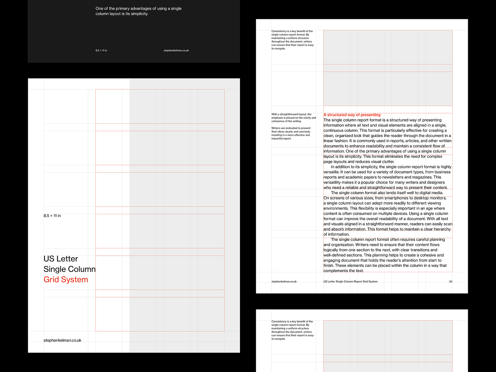 US Letter Single Column Report Grid System by Stephen Kelman on Dribbble US Letter Single Column Report Grid System by Stephen Kelman on Dribbble