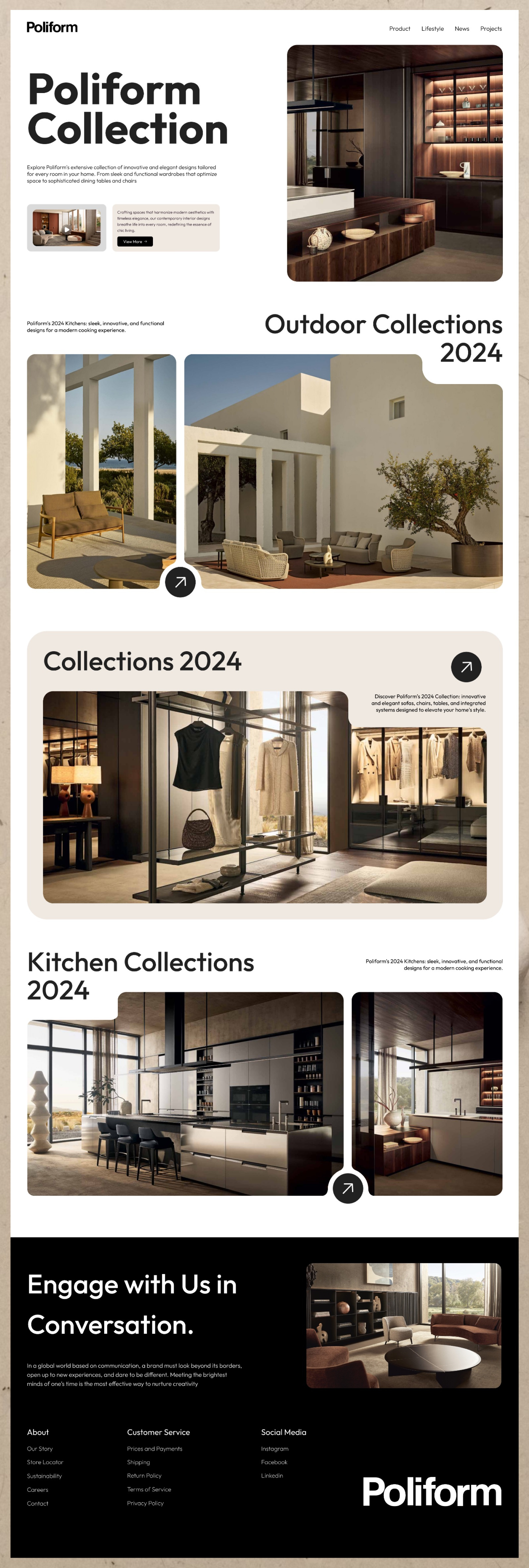 Poliform - Interior Design Minimalist Website - Collection Page by LAIN ...