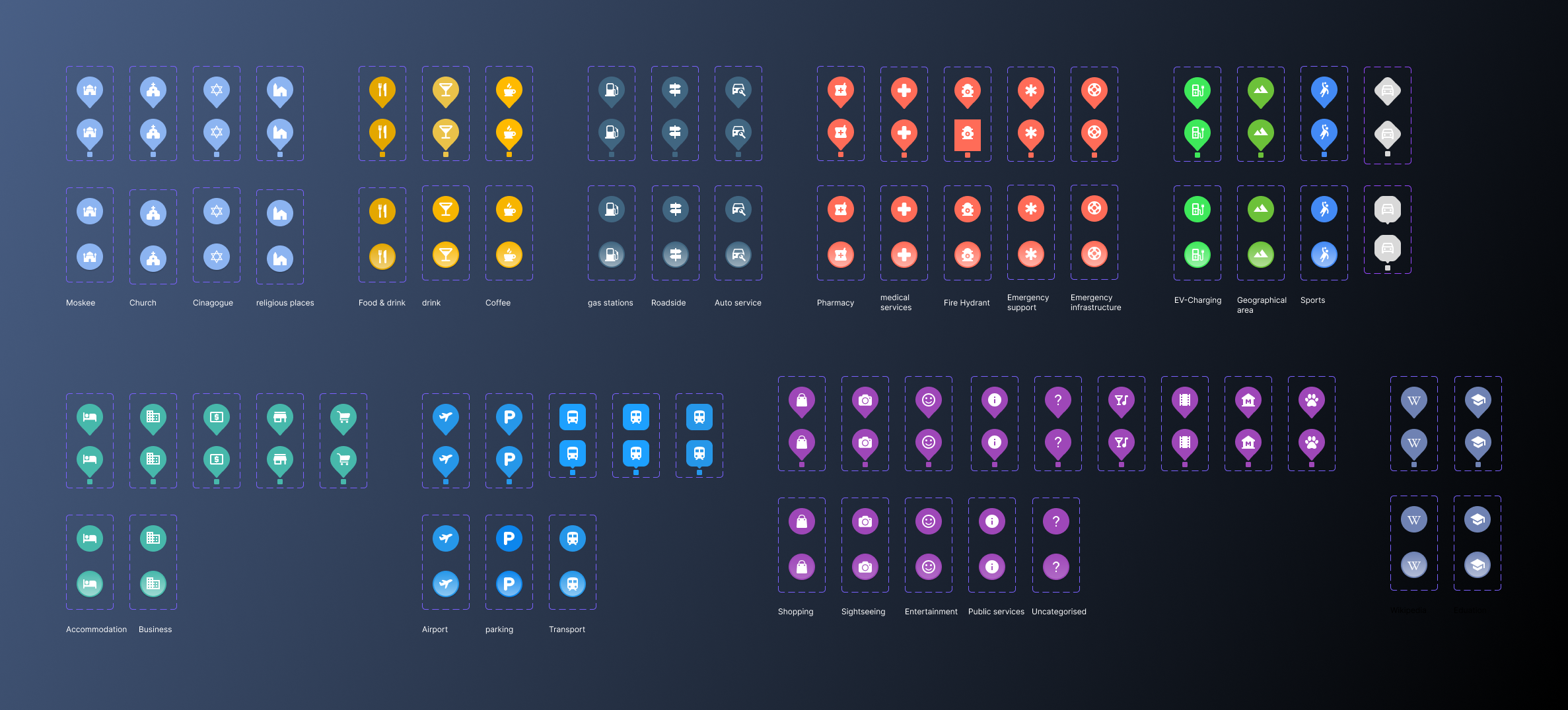 Map Iconography by Khatere farjam on Dribbble