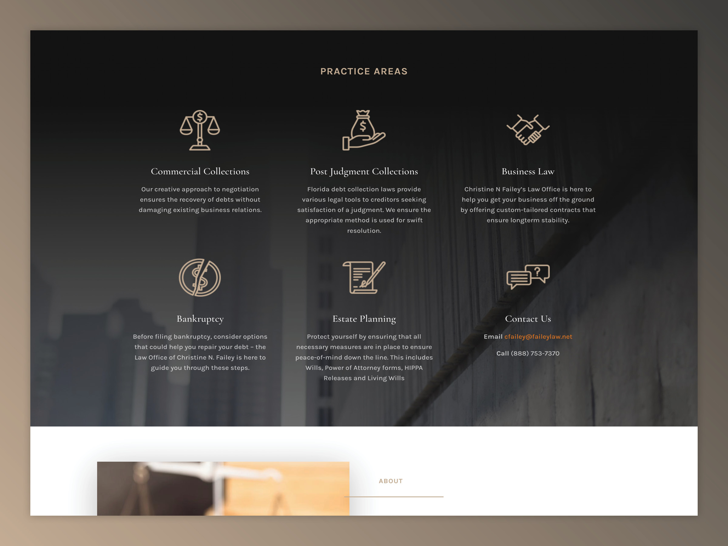 Legal Services Website Design by Julie Schafer on Dribbble
