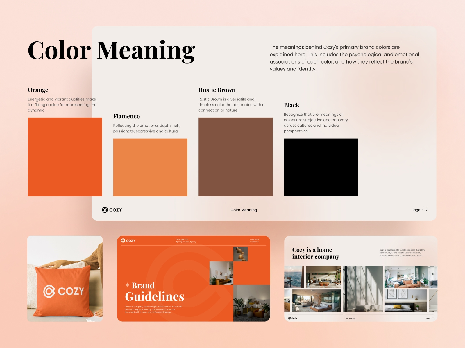 Cozy Brand Guidelines - Color Meaning (Mockup Presentation) by Afif ⚡️ ...