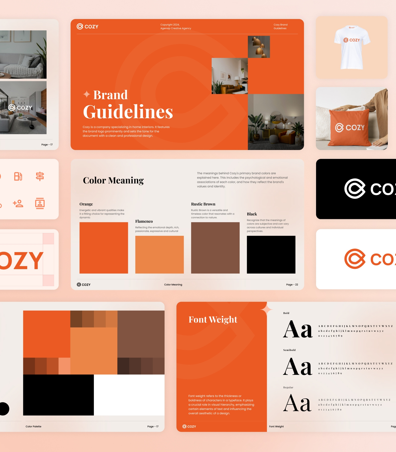 Cozy Brand Guidelines - Color Meaning (Mockup Presentation) by Afif ⚡️ ...