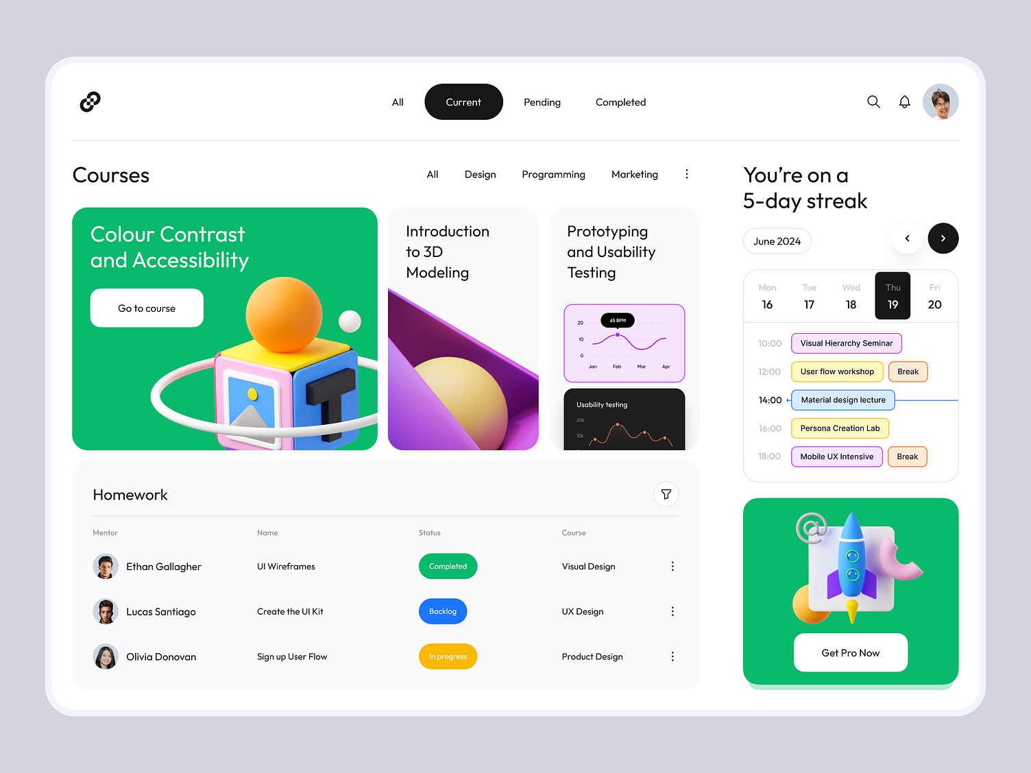 Learnify - UX/UI design of the online courses platform by Outcrowd on ...