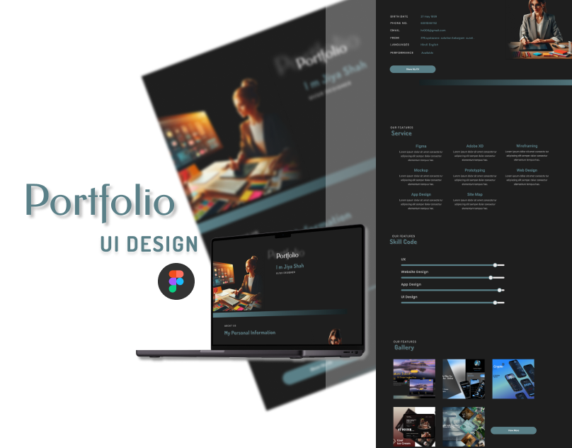 Portfolio - One page UI Design by systazone solution on Dribbble