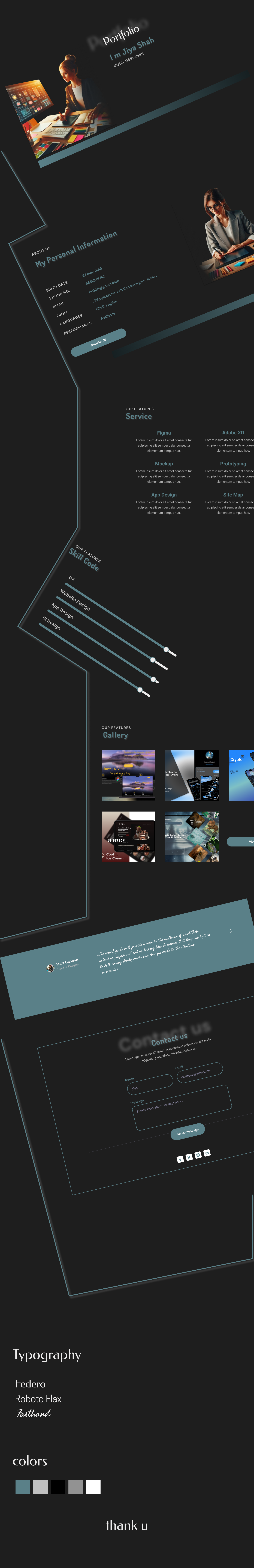 Portfolio - One page UI Design by systazone solution on Dribbble
