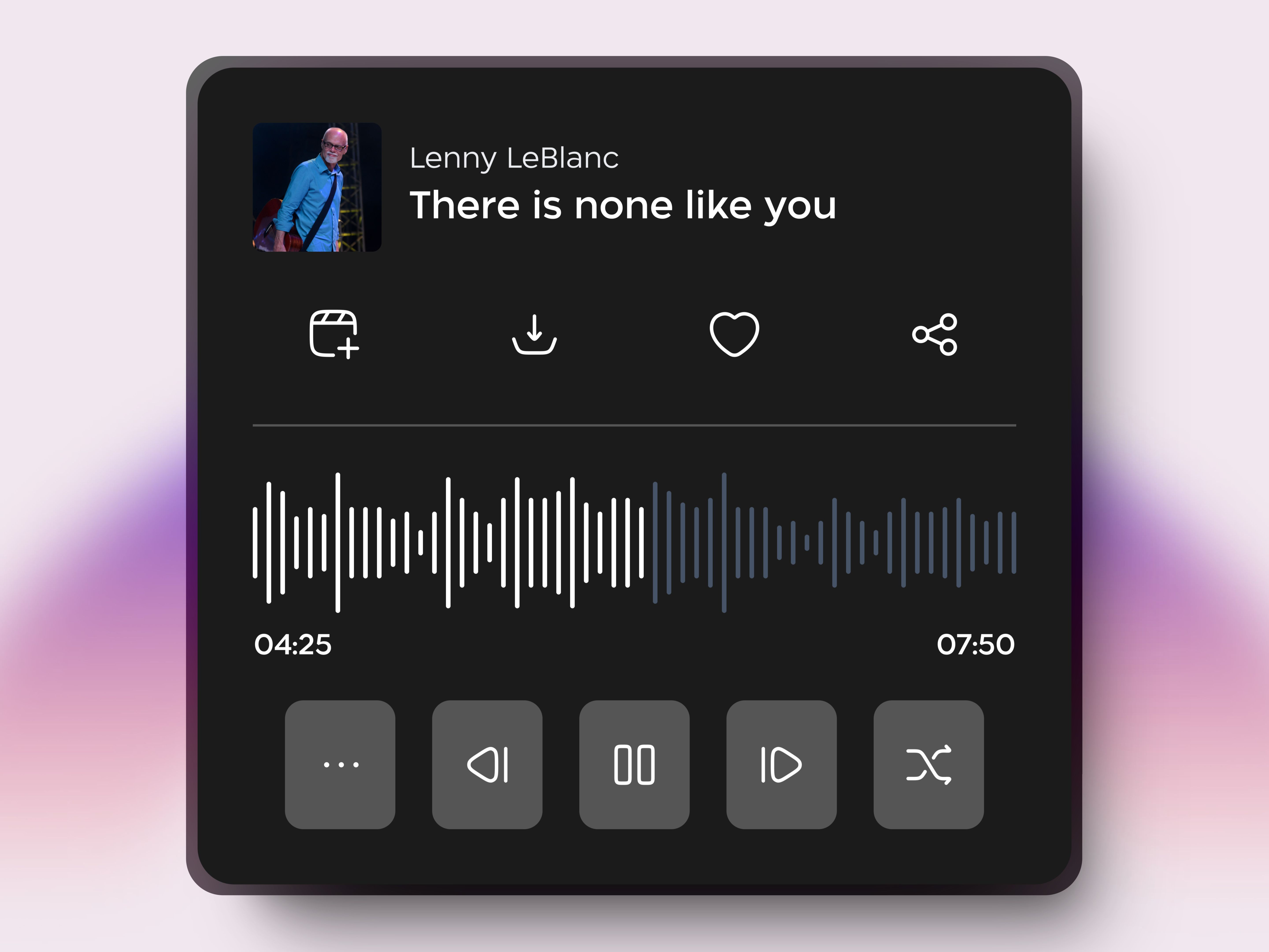 Music Player Widget UI Design by Benjamin Ablade on Dribbble