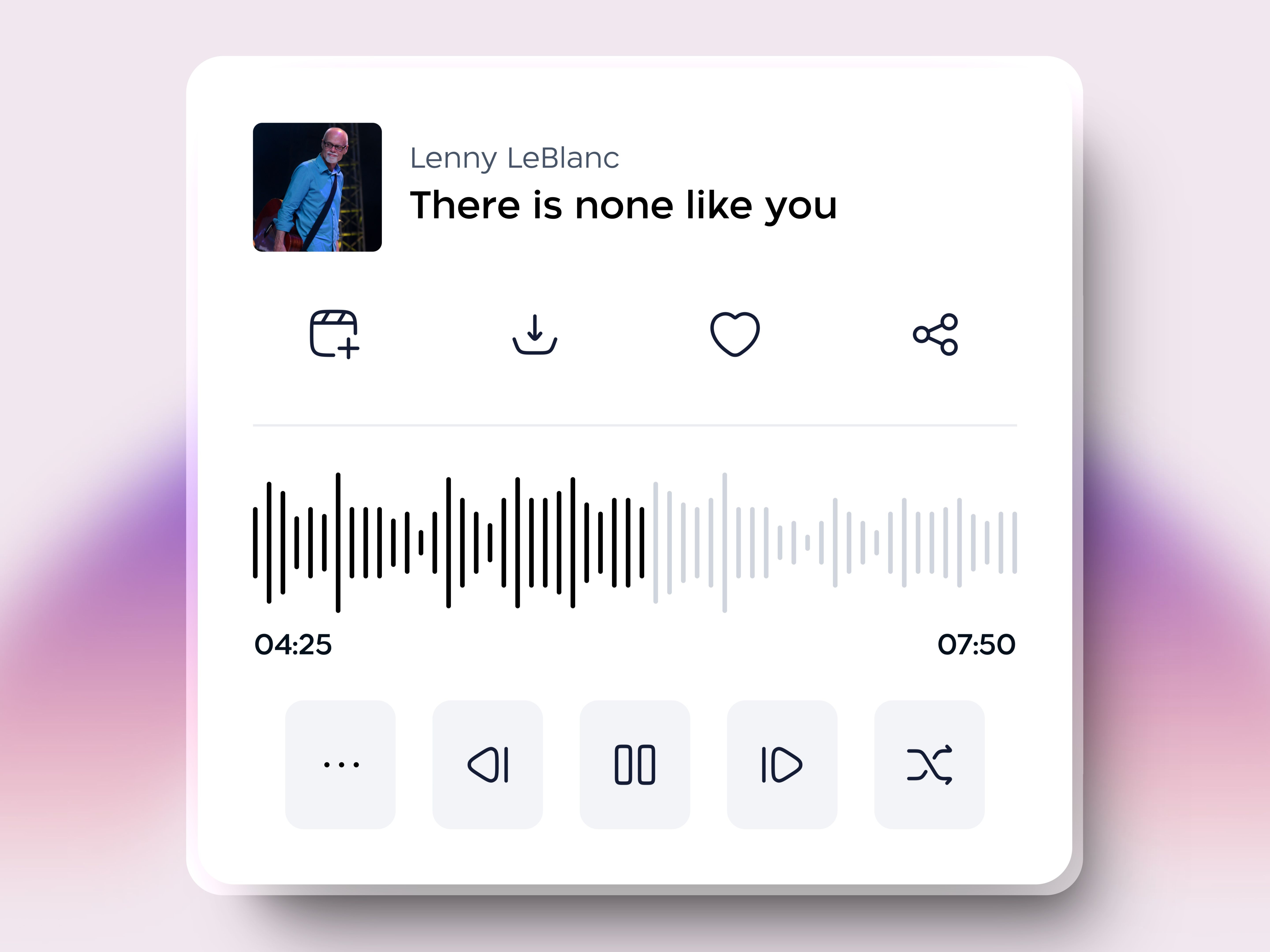 Music Player Widget UI Design by Benjamin Ablade on Dribbble