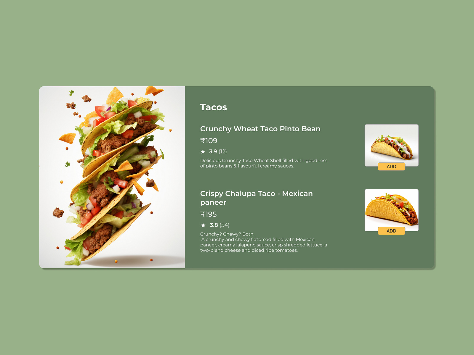 Daily UI #043 - Food Menu Items by Katyayani Singh on Dribbble