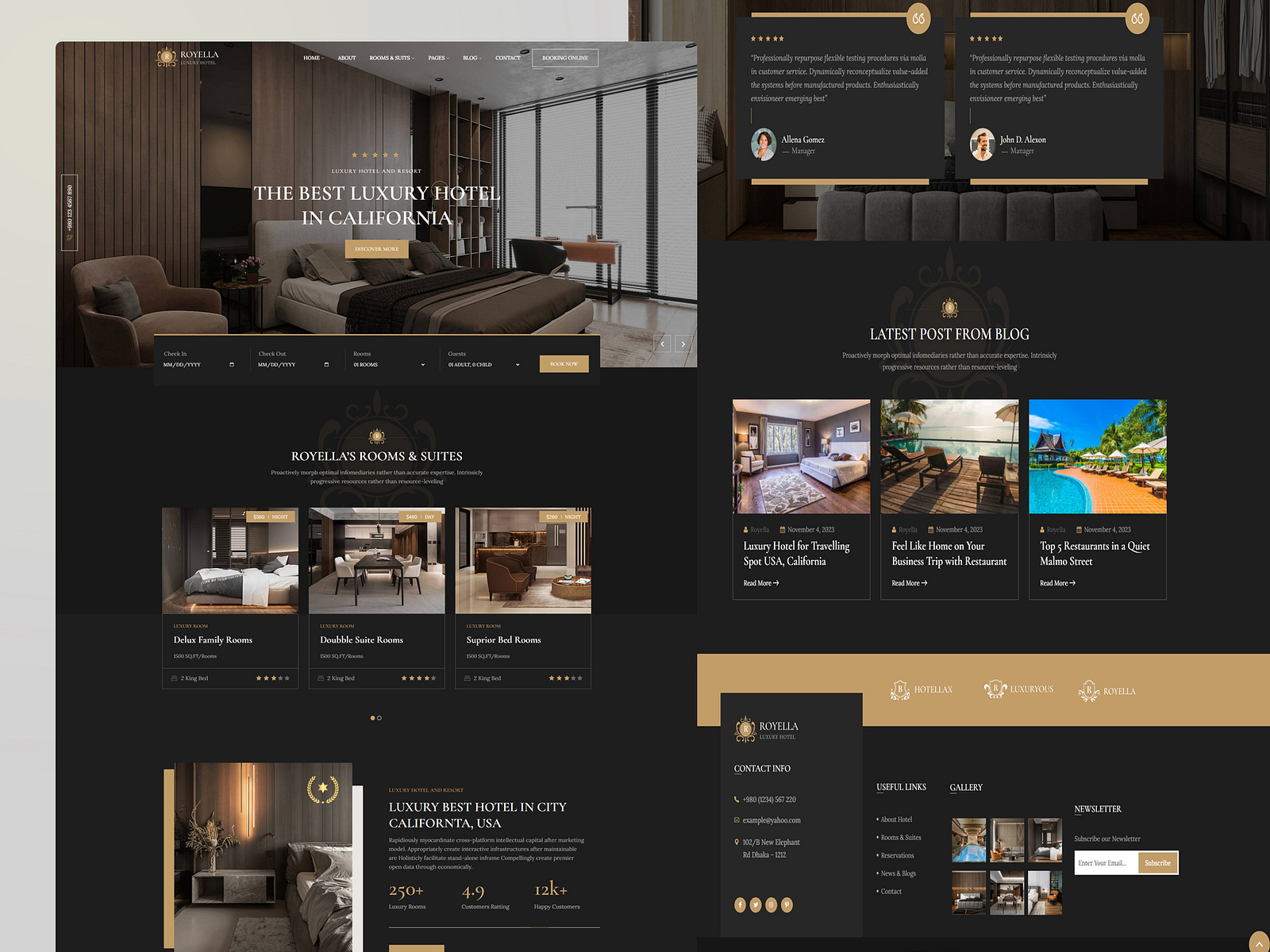 Royella – Resort and Hotel Boking React Tailwind Website Templat by Mydul Islam on Dribbble
