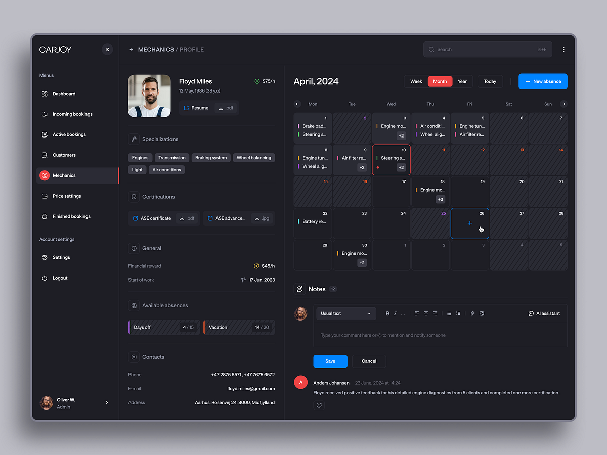 User Profile Admin Panel By Olena Synianska For Gotoinc On Dribbble
