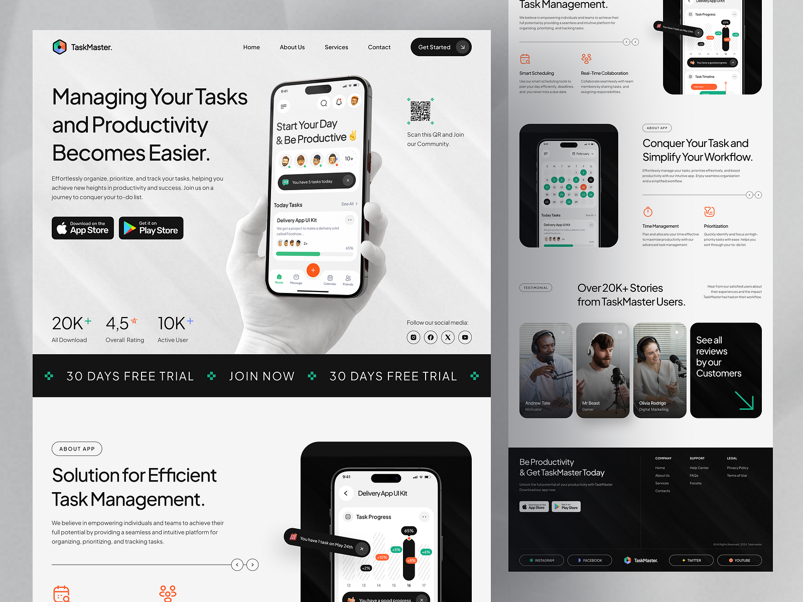 Task And Project Management Landing Page ποΈ By Andika Wiraputra For One Week Wonders On Dribbble