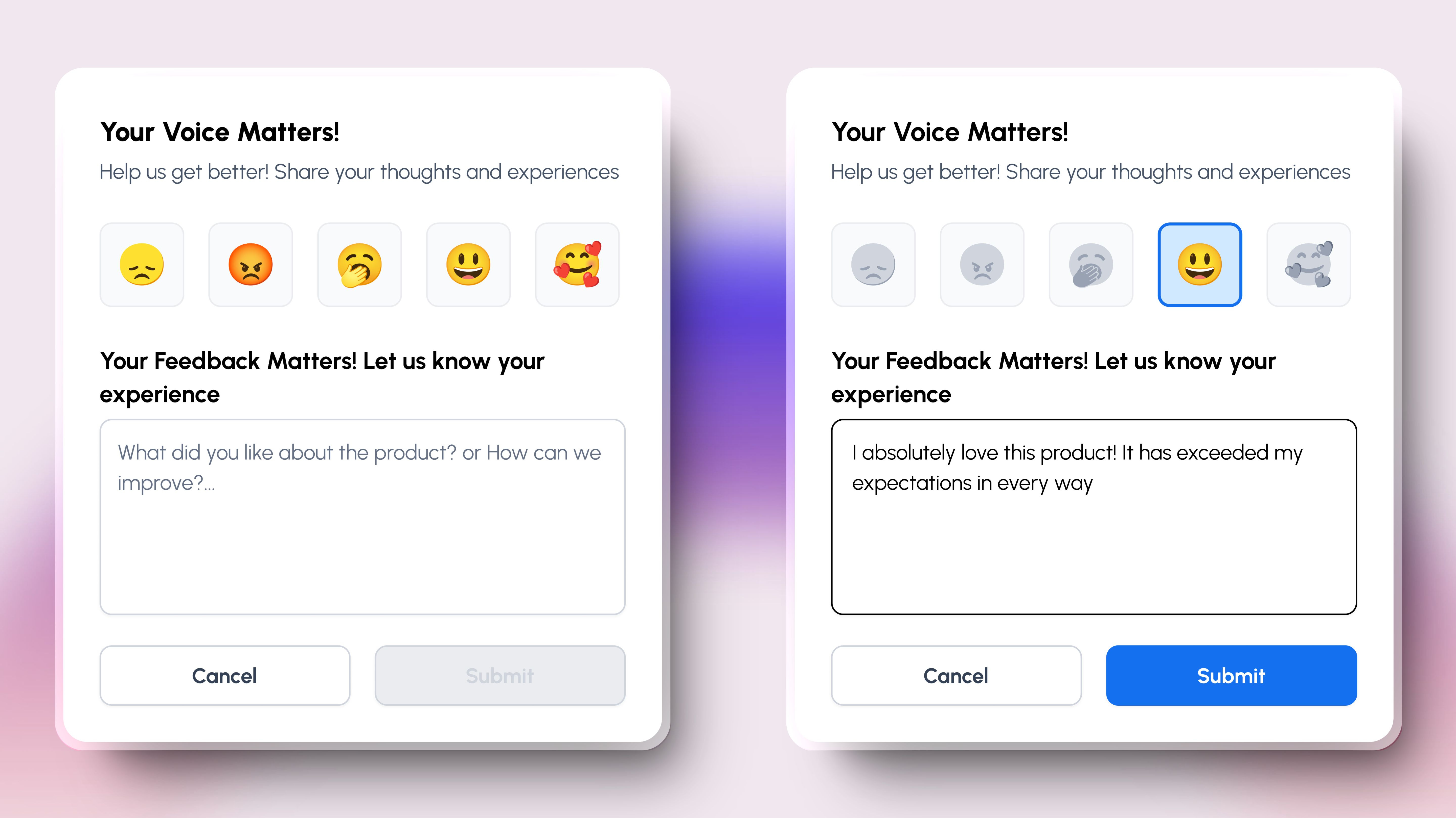 Feedback Form UI Design by Benjamin Ablade on Dribbble