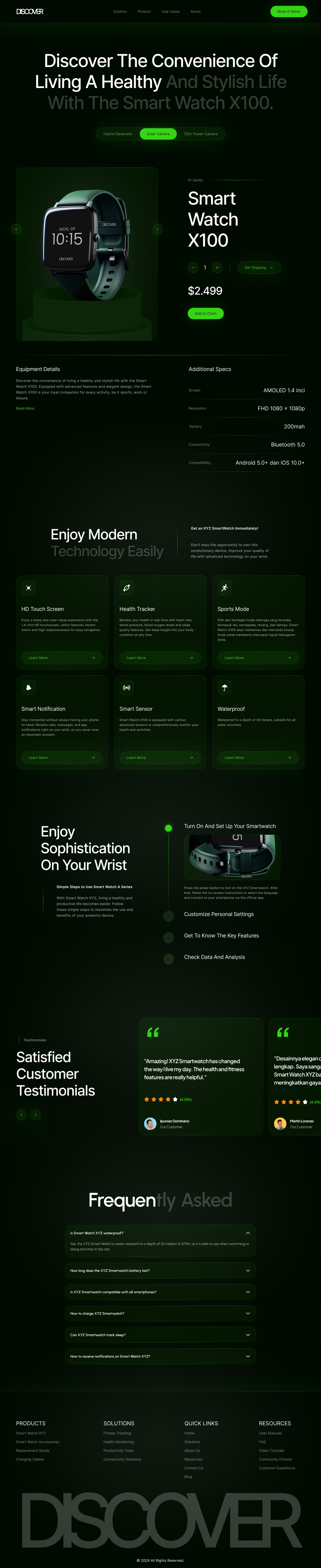 Discover - SmartWatch Detail Page Website by Irfan Dedek 🥦 for Pixelz ...