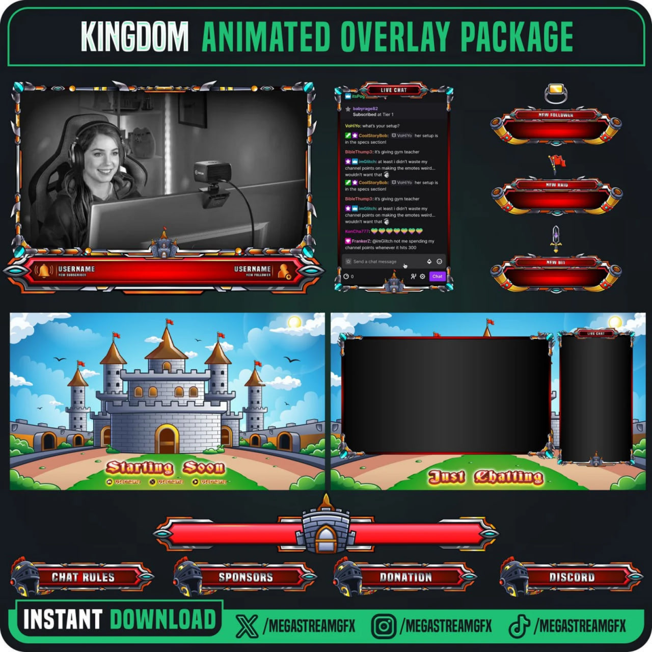 Royal History Stream Overlay Package |Royal History Twitch Overl by ...