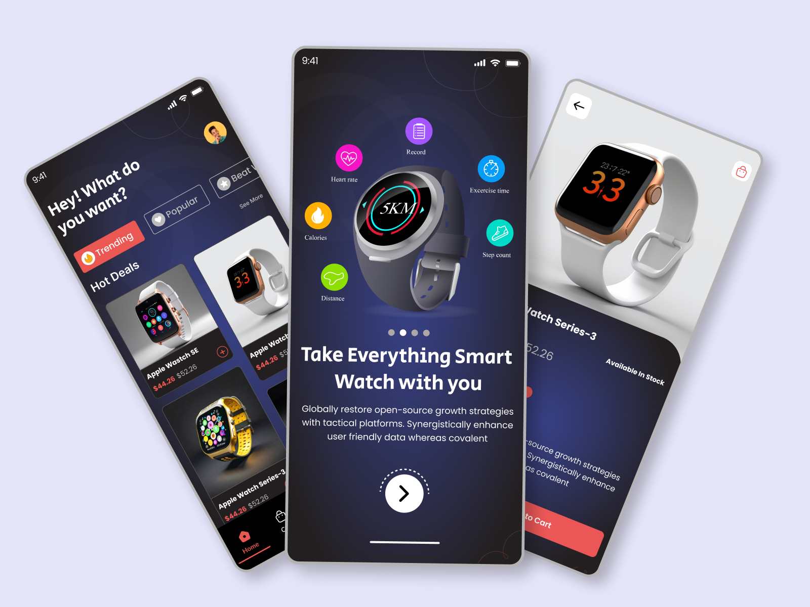 Smart Watch Mobile App UI Design ⌚ by Jarviz Lab || UI/UX Design Agency ...