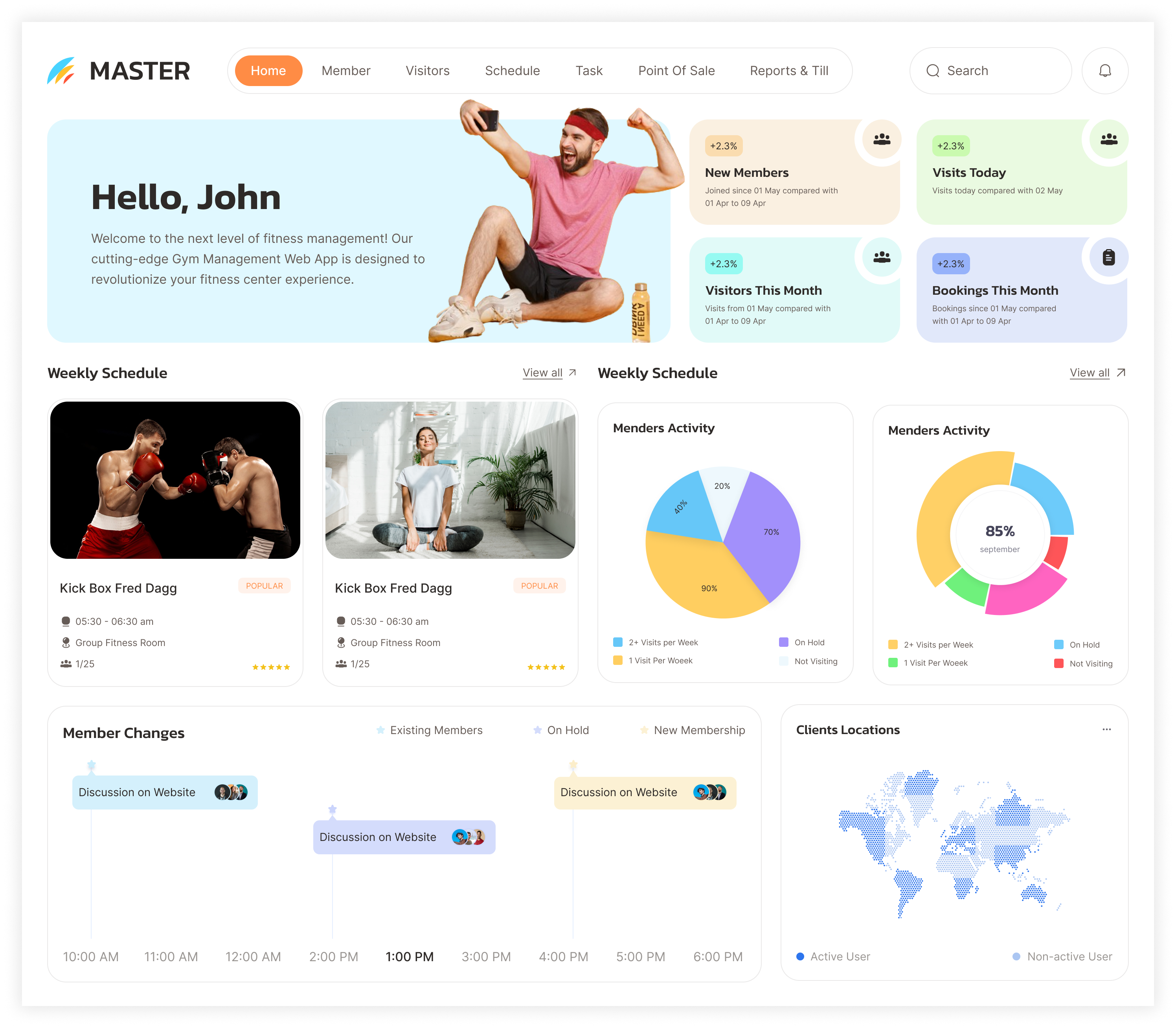 Gym Management Dashboard by Sk Amir on Dribbble