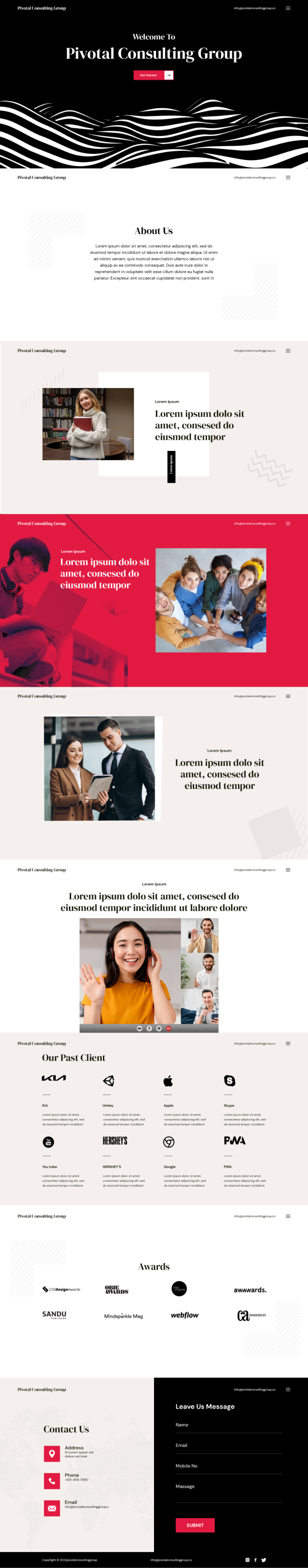 Counsulting Company Website Design by Pathan Mohsin Khan on Dribbble