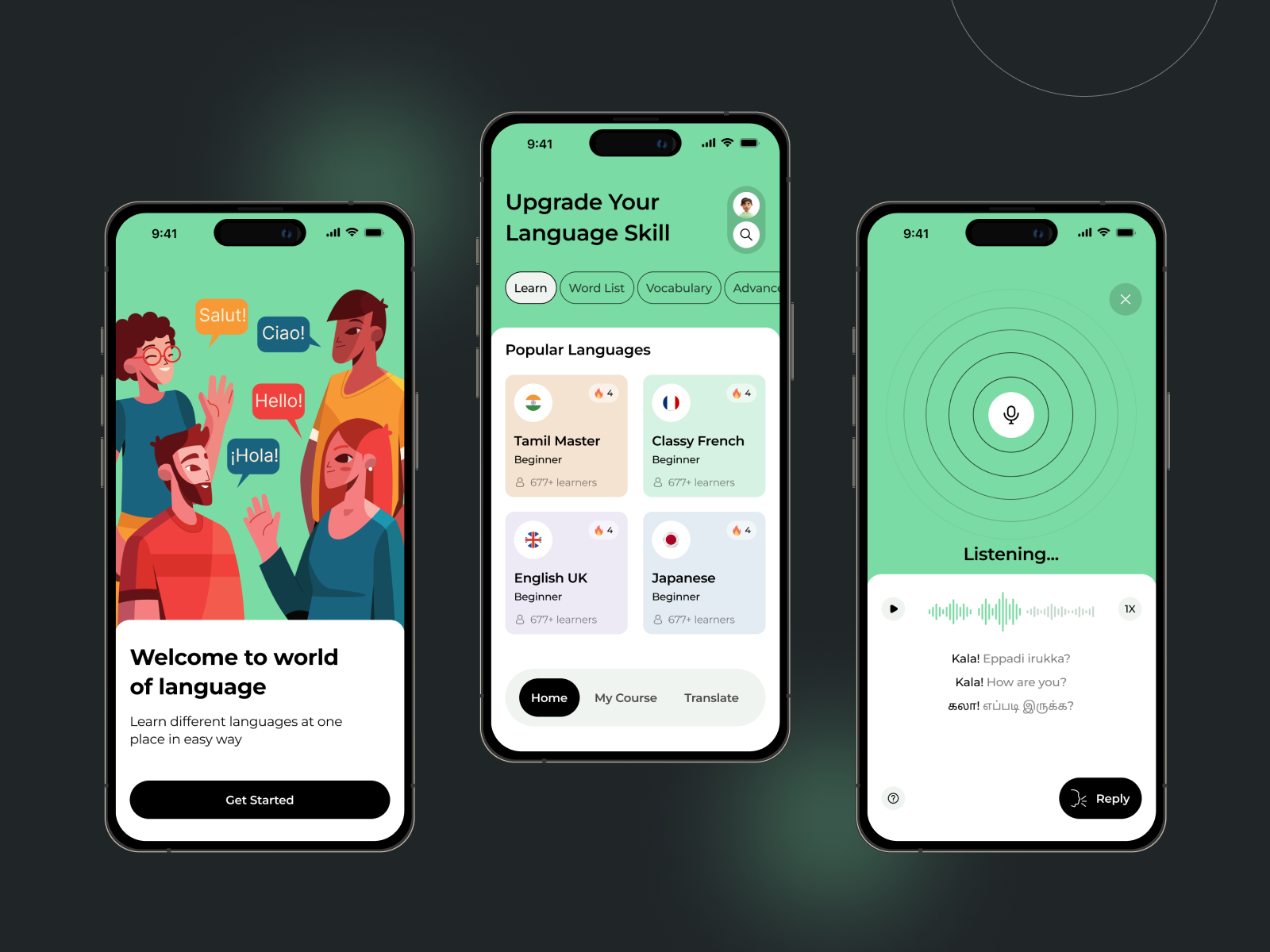 Language Learning App by Aman Suwaliya on Dribbble