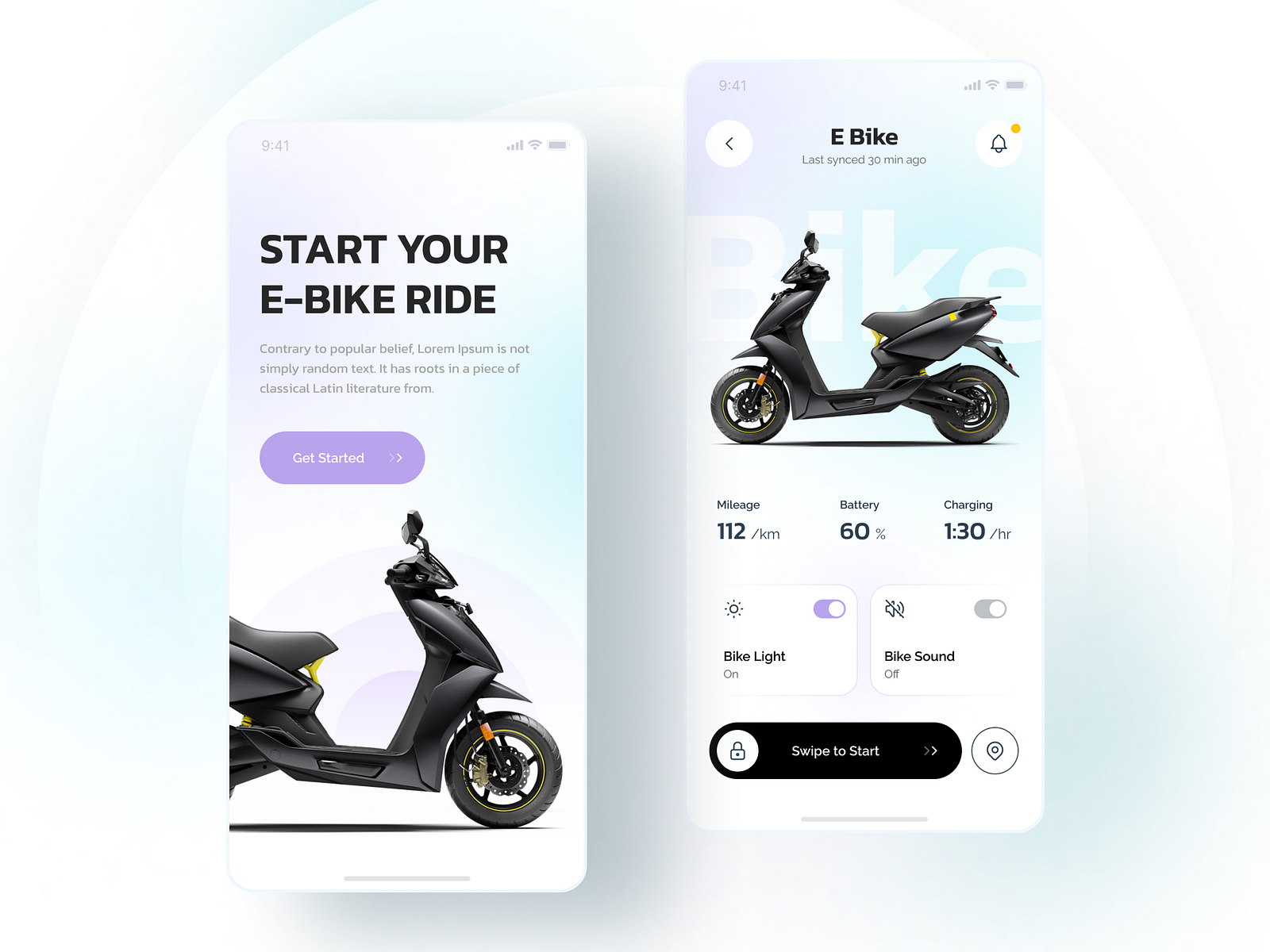 E-Bike - Mobile App UI Concept by Ubrain Studios on Dribbble