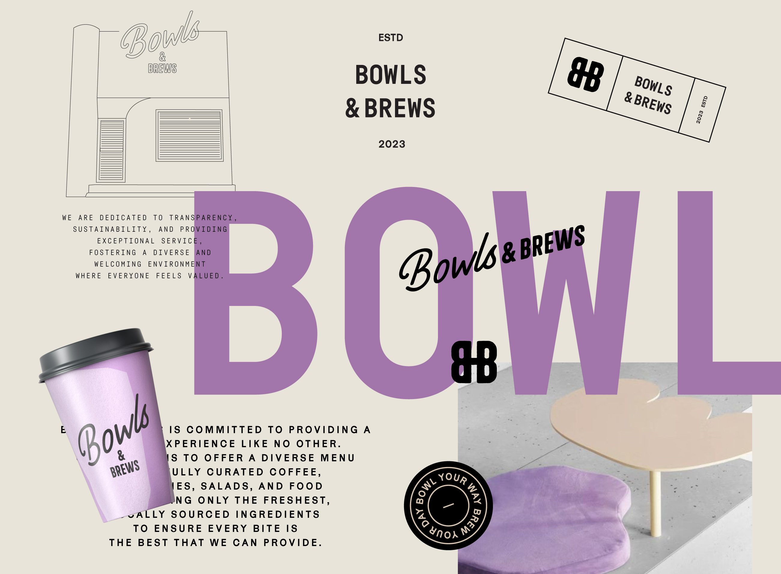 Bowls & Brews Branding and Packaging Design by Mustafa Akülker on Dribbble
