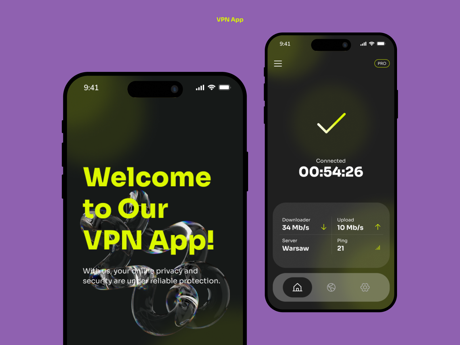 VPN App UI Design by Anna Krepchuk on Dribbble
