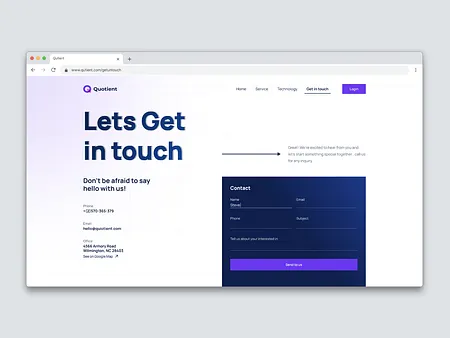 Browse thousands of Modern Contact Us Page images for design ...