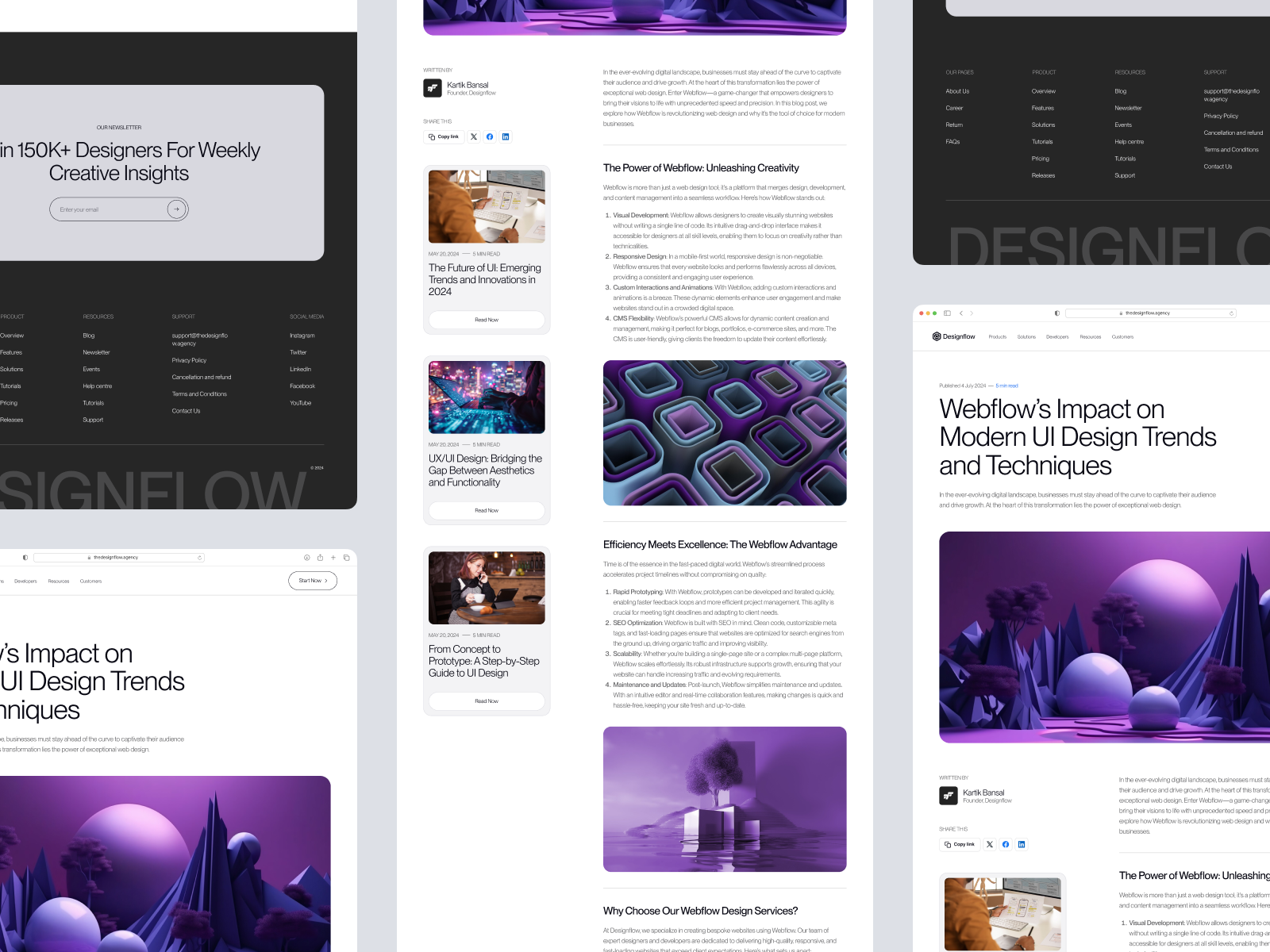 Designflow Website: Blog Post Design by Makora Studio on Dribbble