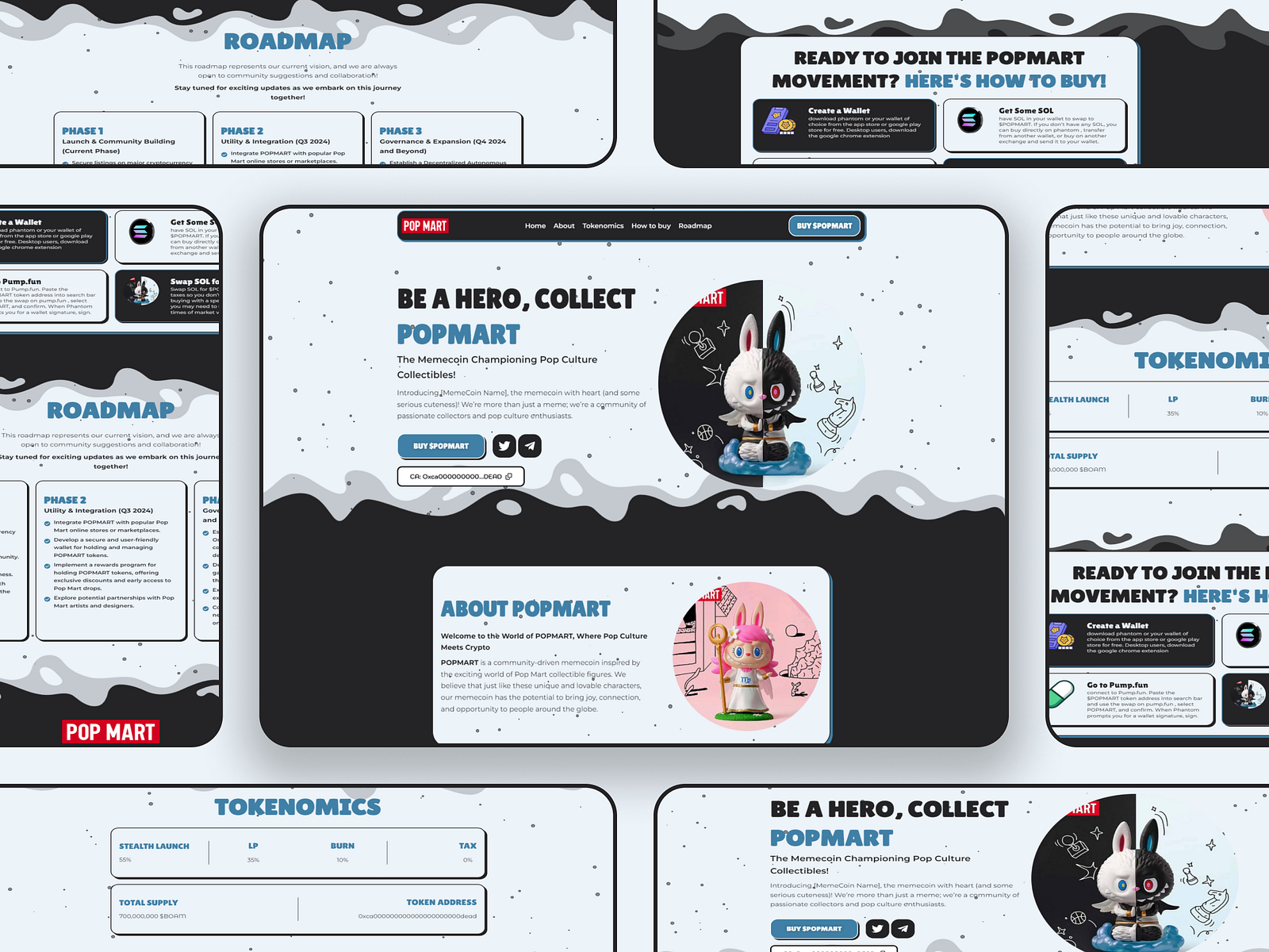 PopMart Meme Token Landing Page Design by Adebayo Toheeb on Dribbble