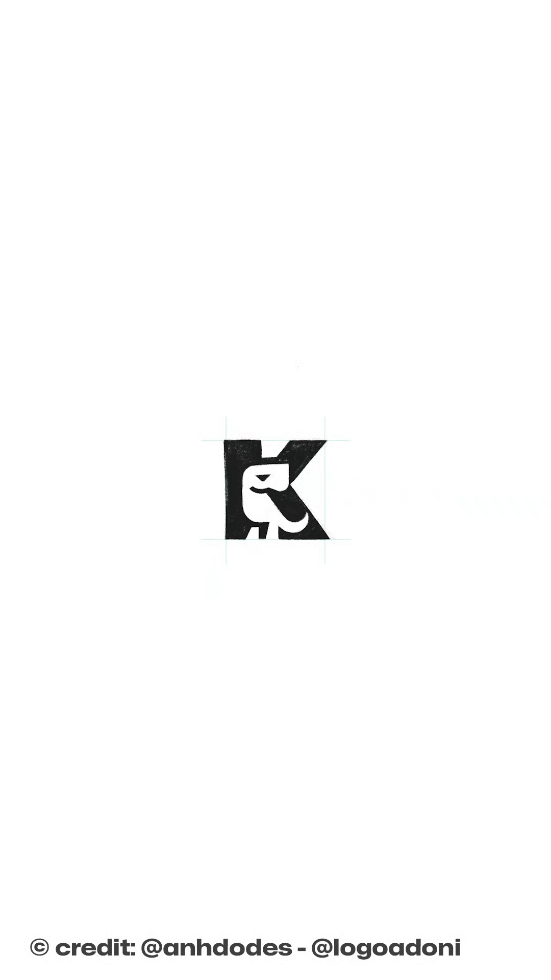 Cute letter K T-Rex dinosaur primal animal typography logo for s by Anh ...