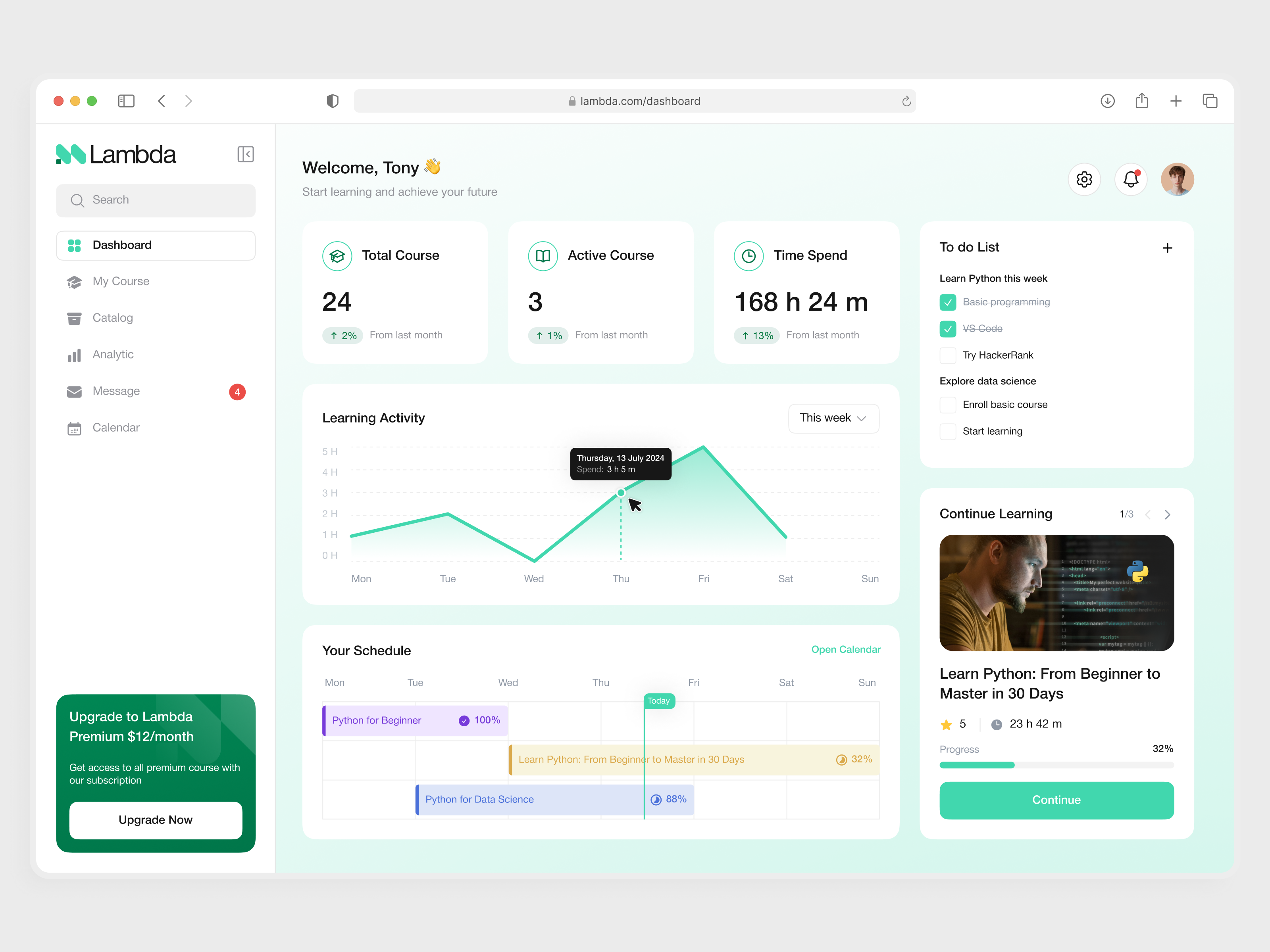 Lambda - Online Course Platform by Nija Works on Dribbble