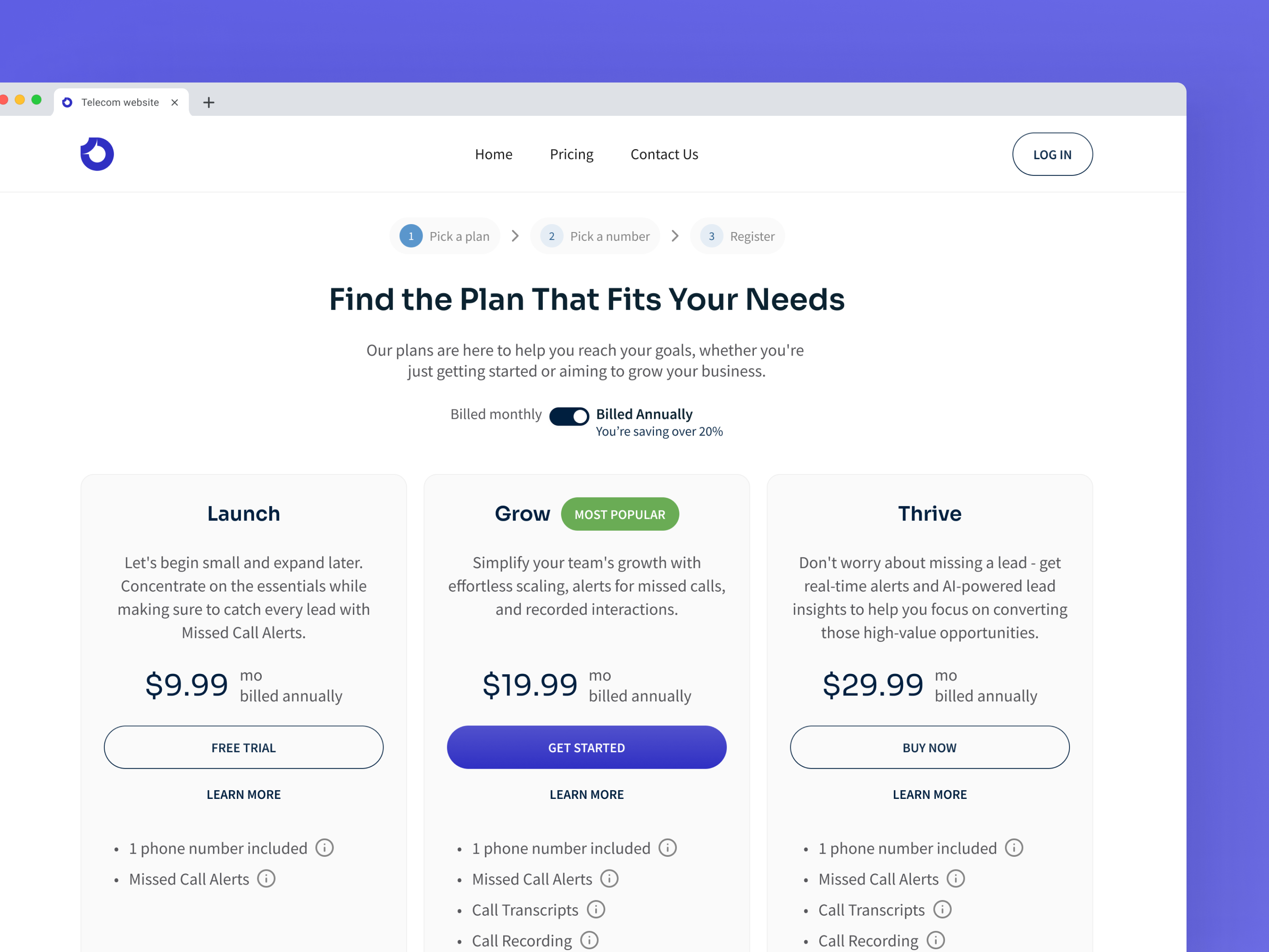 Telecom UI designs, themes, templates and downloadable graphic elements ...