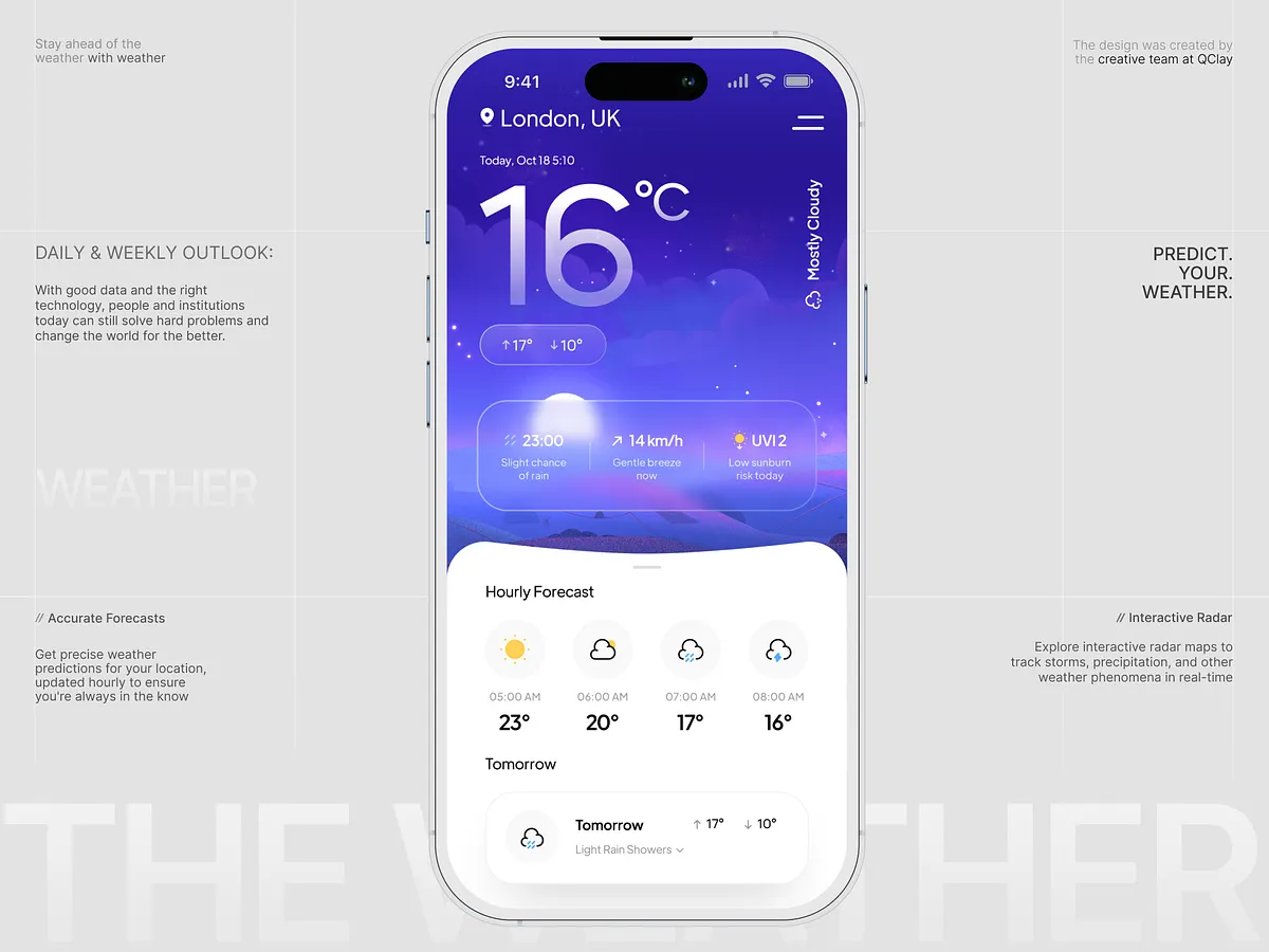 Weather App designs, themes, templates and downloadable graphic ...