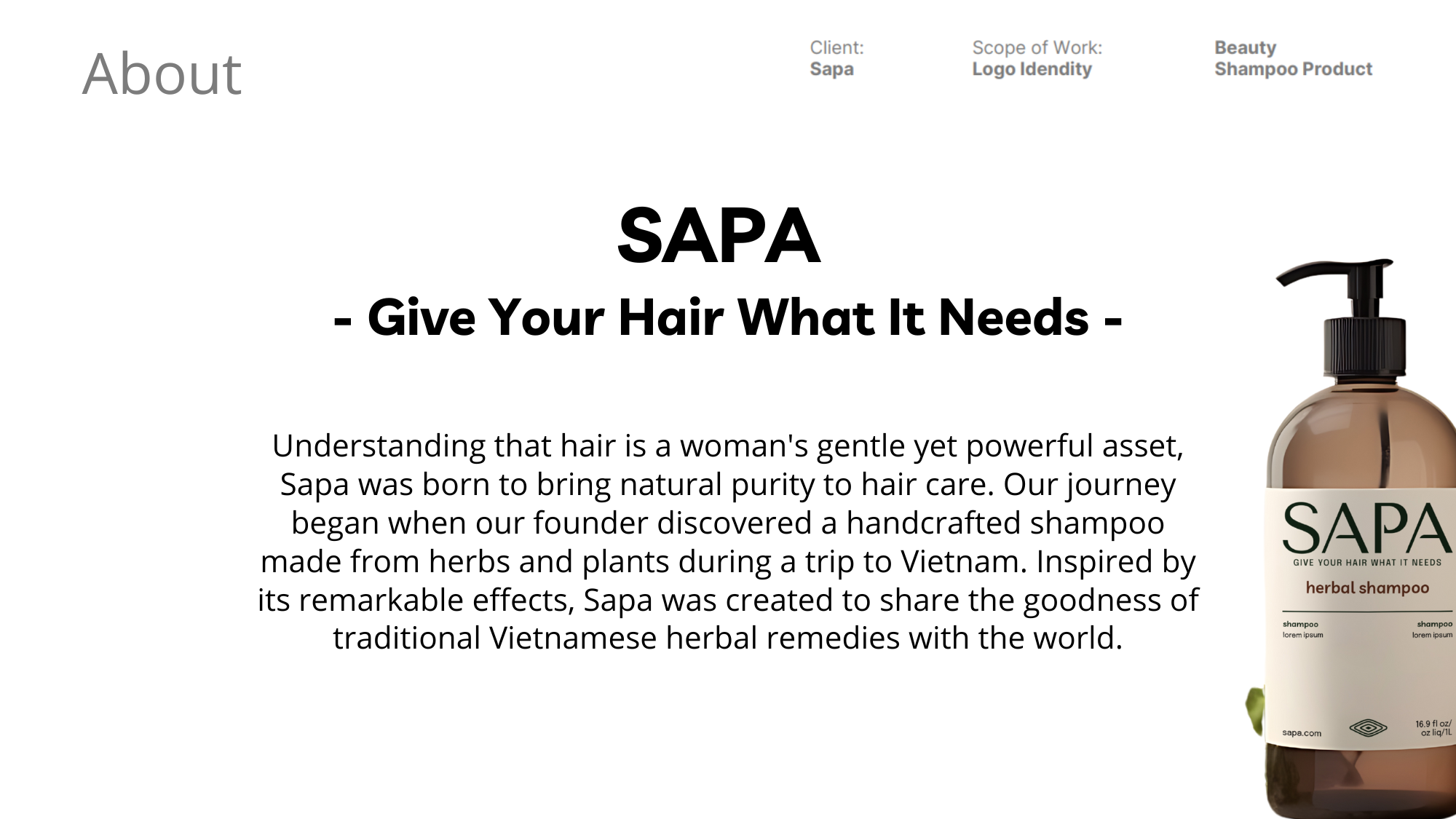 SAPA - logo identity - Shampoo product by Mây Design Thiết kế có tâm on ...