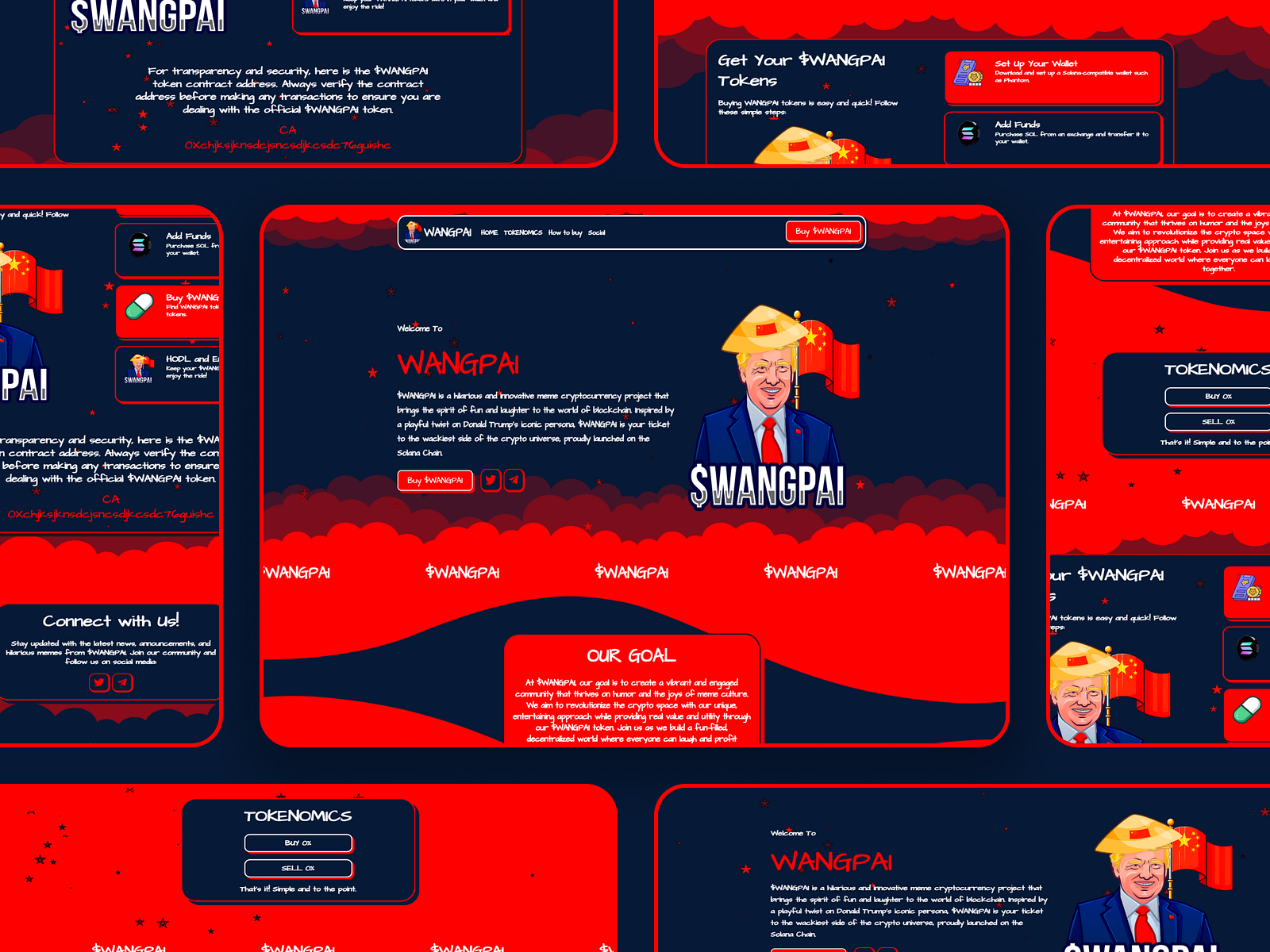 WANGPAI Meme Token Landing Page by Adebayo Toheeb on Dribbble